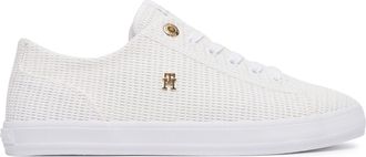 Tommy Hilfiger Sneakers aus Stoff Tommy Hilfiger FW0FW09171 Wei&szlig;