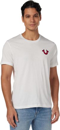 True Religion Herren Buddha-Logo, Kurz&auml;rmelig T-Shirt, Weiss/opulenter Garten, XX-Large