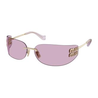 Miu Miu Rosa Linse Sonnenbrille Hellgold Rahmen - - Accessories - Damen - Rosa - ONE SIZE