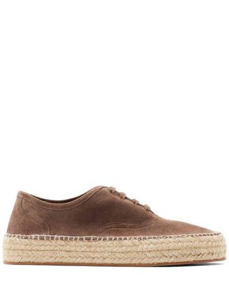 J.W.Anderson espadrilles lacées à plateforme - Marron