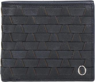Orciani Homme, Accessoires, Bleu, Taille: ONE Size Portefeuille en cuir avec motif tress&eacute;