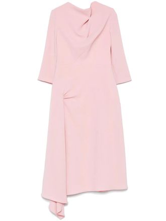 Isabel Sanchis robe longue à design froncé - Rose
