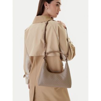 Calvin Klein Handtasche Calvin Klein Emblem Aop Conv Shoulder Bag LV04F3298G Beige