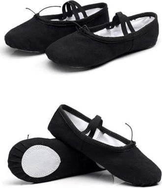 FOMIYES Chaussures De Danse pour Femme Ballerines L&eacute;g&egrave;res avec Cordon &Eacute;lastique Chaussures De Yoga Antid&eacute;rapantes Noir
