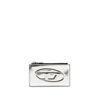 Diesel 1Dr Logo Metallic Zipper Kartenhalter - - Accessories - Damen - Grau - ONE SIZE
