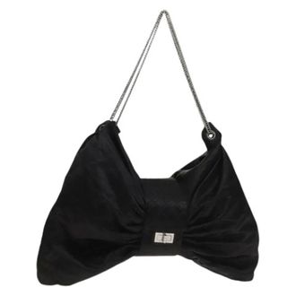 Chanel Pre-owned Satin sacs-chanel - Femme - Pre-owned - Noir - Taille: ONE Size