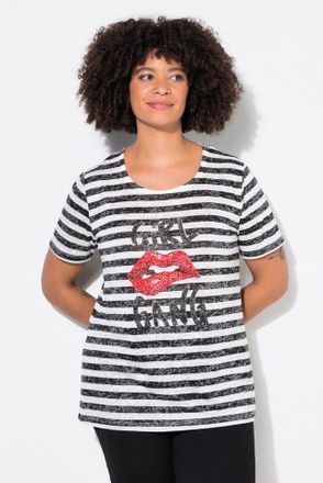 Angel Of Style T-Shirt T-Shirt Ringeljersey Lippen-Motiv