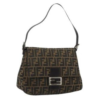 Fendi Pre-owned Sac bandouli&egrave;re en toile Zucca - Femme - Pre-owned - Brun - Taille: ONE Size
