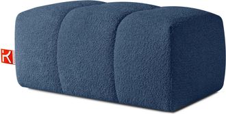 Konsimo Ecksofa RAVIA mit Schlaffunktion, Modern-Stil, Premiumqualit&auml;t aus EU, kompakte Gr&ouml;&szlig;e, Boucl&eacute;-Stoff, ausziehbare Liegefl&auml;che (193x150 cm) (Marineblau,