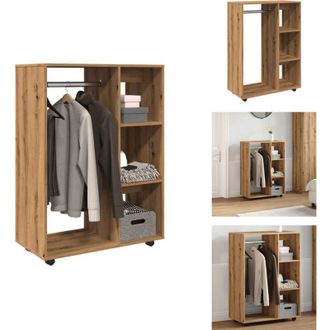 vidaXL Garde-robe ch&ecirc;ne artisanal 80x40x110 cm bois ding&eacute;nierie - Garde-robe - Garde-robes - Armoire De Rangement - Placard