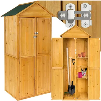 TecTake Tectake - Armoire de jardin Kadi 80,5 x 60 x 213,5 cm - marron
