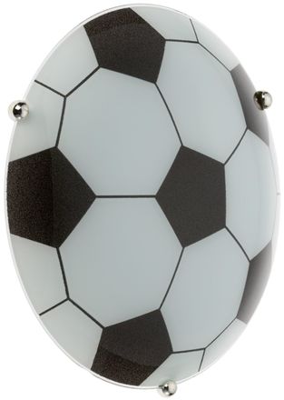 Trio Leuchten Trio-Leuchten 6160011-00 Deckenleuchte -Fussball- 1xE27 max. 60W D:30cm Glas opal wei&szlig;/schwarz