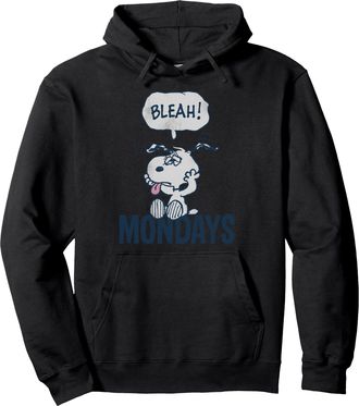 Peanuts Motiv Snoopy Bleah am Montag Pullover Hoodie