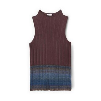 Motivi Strickpullover mit Rollkragen und Lurex-Saum - - Knitwear - Damen - Braun - XS