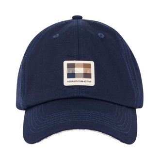 Aquascutum Badge Baseball Cap - - Accessories - Herren - Blau - ONE SIZE