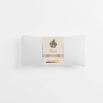 Hanse by Ribeco Select Kopkissen federfrei 40x80 cm, hochwertiges Kopfkissen f&uuml;r festen Schlafkomfort mit kombinierter F&uuml;llung aus Faserb&auml;llchen, waschbar bis 60&deg;C & 