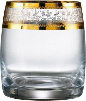Bohemia Design Kristall Gläser, Model Ideal, 6 er Set, in Gold, NEU + OVP (Wasserglas 6 x 290 ml)