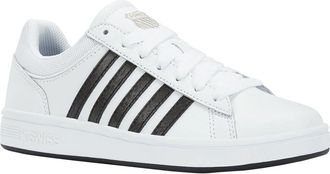K-Swiss Damen Court Winston Sneaker, White/Black Panther, 41 EU