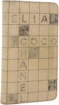 Chanel Portefeuille long vintage doccasion - Femme - Pre-owned - Beige - Taille: ONE Size