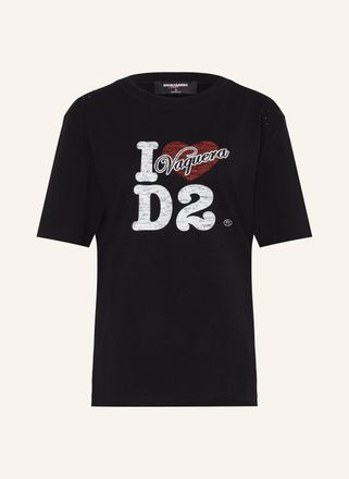 Dsquared2 T-Shirt Vaquera schwarz