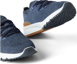 Brunello Cucinelli Knitted Cotton Sneaker - Blue