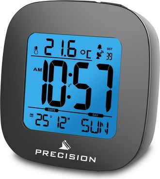 Precision Radio Controlled LCD Backlit Alarm Date Temperature Clock. by Precision