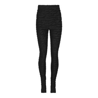 Balmain Jacquard-Strick-Leggings mit Love Letter-Motiv - - Trousers - Damen - Schwarzk - L