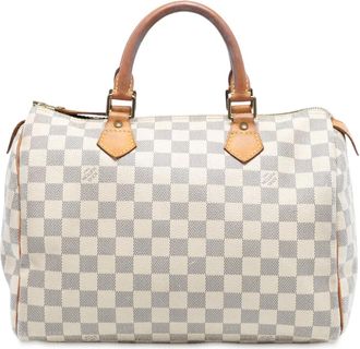 Louis Vuitton Crossbody Bags - Damier Azur Speedy 30 - Gr. unisize - in Wei&szlig; - f&uuml;r Damen