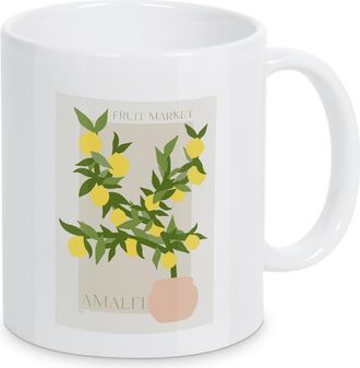 artboxONE Tasse Amalfi-Zitrone von Galaxy of Graphics - Kaffeetasse Reise