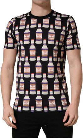 Dolce & Gabbana Homme, Tops, Noir, Taille: L T-Chemises