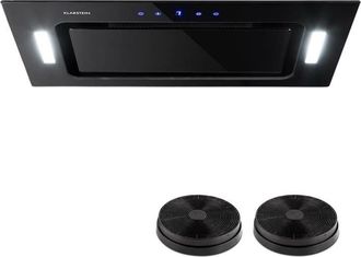 Klarstein HEKTOR Dunstabzugshaube Beleuchtung Aluminium-Filter Timer schwarz