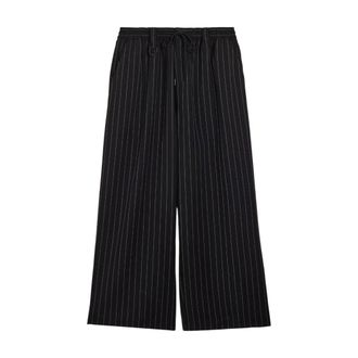 Yohji Yamamoto Homme, Pantalons, Noir, Taille: S Sport Uniform Pinstripe Track Pants
