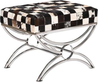 DKD Home Decor Banquette Acier Cuir 53X40X43 Losanges