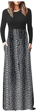 Generic 2026 Robes amincissantes pour femmes Robe longue pour femme Robe d&eacute;contract&eacute;e, gris, M