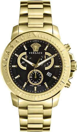 Versace Homme, Accessoires, Noir, Taille: ONE Size New Chrono Ve2E00921