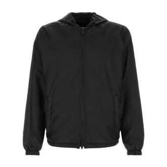 Burberry Bedruckte Nylon-Wendejacke - - Jackets - Herren - Schwarzk - S