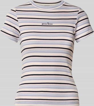 Guess Slim Fit T-Shirt mit Logo-Stitching