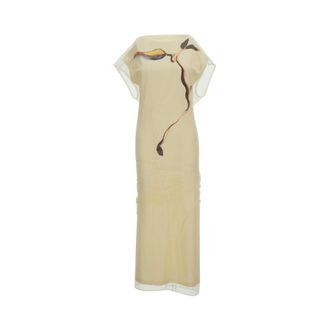 Sportmax Femme, Robes, Beige, Taille: 36 FR Robe Midi Double &Eacute;paisseur