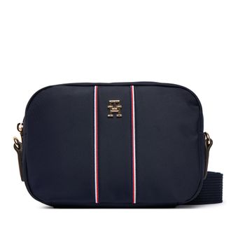 Tommy Hilfiger Handtasche Tommy Hilfiger Popette Camera Bag Corp AW0AW17710 Dunkelblau