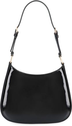 Prada Womens Shoulder Bag Cleo Patent Leather Black Calf Handbags Hand