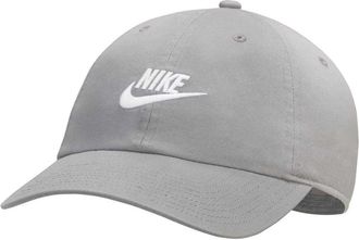 Nike Heritage 86 Futura Baseball-M&uuml;tze f&uuml;r Herren/Damen Unisex (Grau/Wei&szlig;)