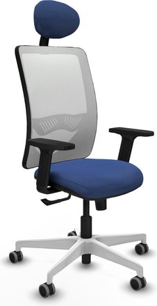 Piqueras y Crespo Gepolsterter B&uuml;rostuhl Zulema mit 2D-Armlehnen, h&ouml;henverstellbarer Lendenwirbelst&uuml;tze und festem Kopfteil, ausgestattet mit Sincro 3 Positionen und Sc