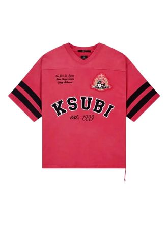 Ksubi t-shirt Duke &agrave; col v - Rouge