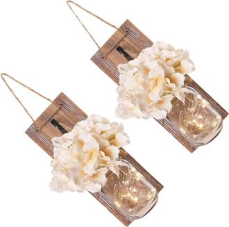 Valiclud Mehrzweck Wanddeko Wandleuchte Glas Kerzenhalter Retro Stil H&auml;ngend Dekorativer Kerzenst&auml;nder f&uuml;r Wohnzimmer und Esszimmer