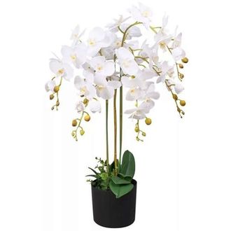 Leaf Design UK Realistische k&uuml;nstliche Orchidee im Topf
