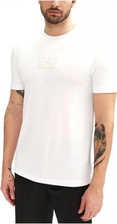 Emporio Armani Emporio Armani Ea7, Homme, Tops, Blanc, Taille: XL Gold Label Viscose-Jersey Crew T-Shirt