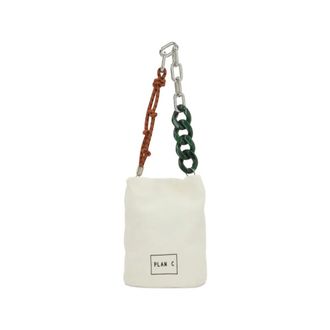 Plan C Plan C, Femme, Sacs, Blanc, Taille: ONE Size Bucket Bag