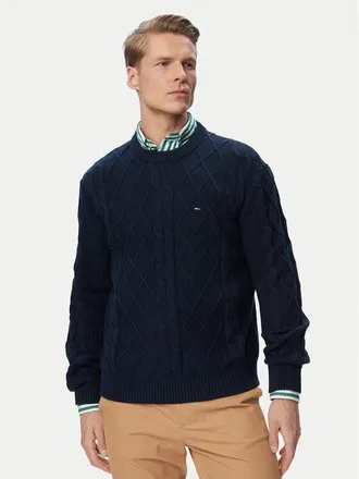 Tommy Jeans Pullover DM0DM23405 Dunkelblau Regular Fit
