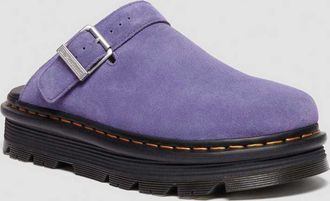 Dr. Martens Suède Zebzag Wildleder Casual Slingback Plateau Mules in Violett, Größe: 36