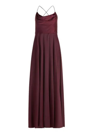 Vera Mont Abendkleid Damen mit Wasserfallausschnitt Material